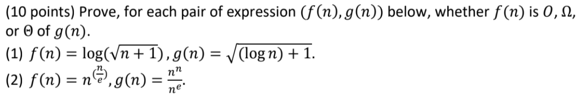 Solved (10 points) Prove, for each pair of expression | Chegg.com
