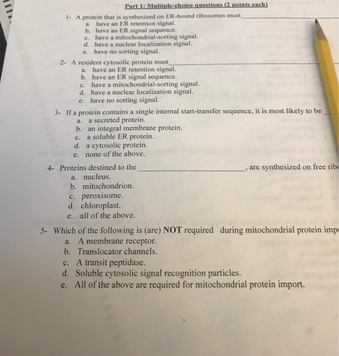 Solved Part 1: Multiple-choice questions (2 points each must | Chegg.com