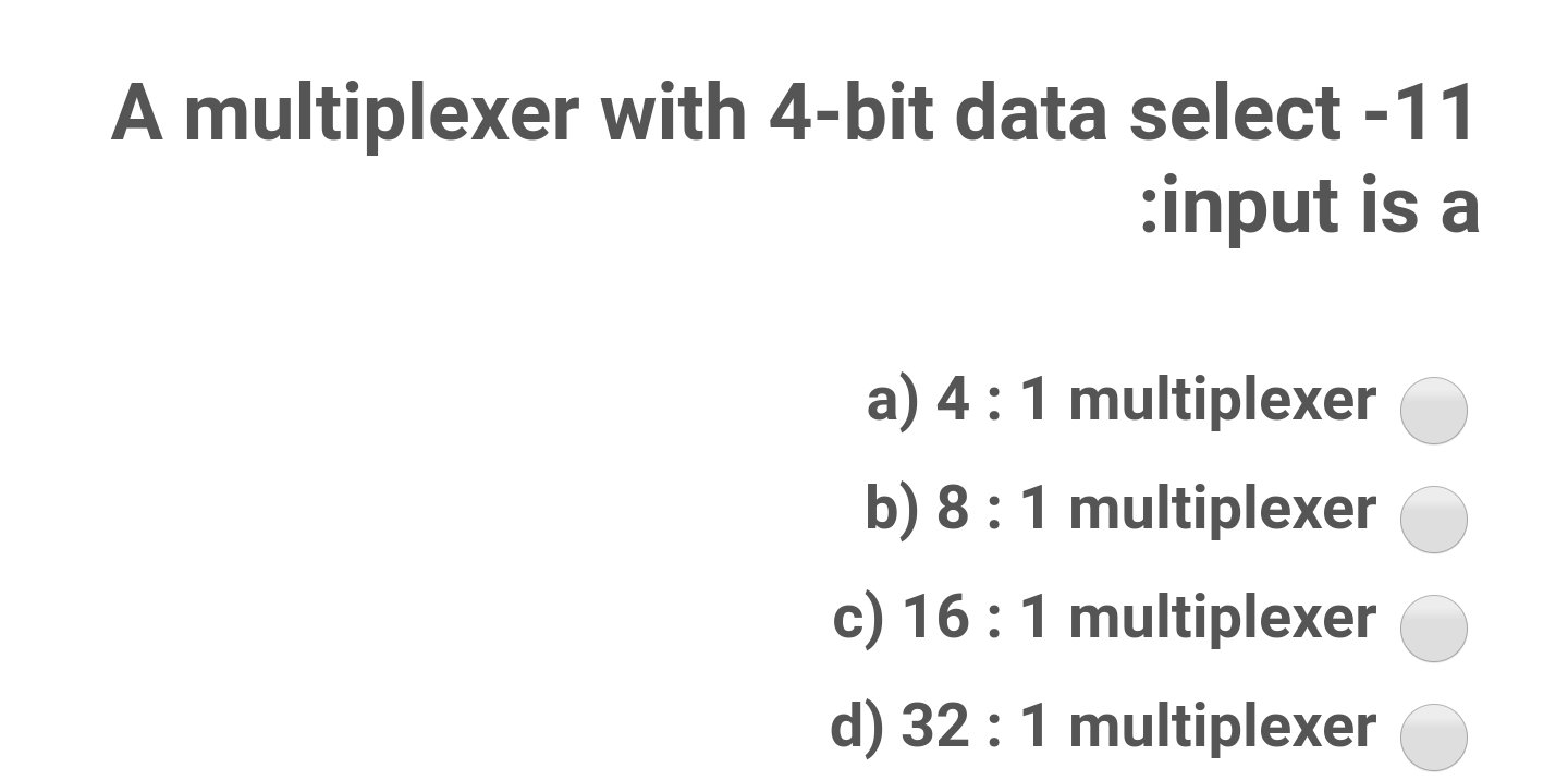 Solved A multiplexer with 4-bit data select -11 :input is a | Chegg.com