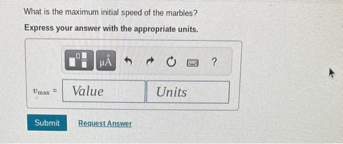 Solved Marbles are exiting a container through a horizontal | Chegg.com
