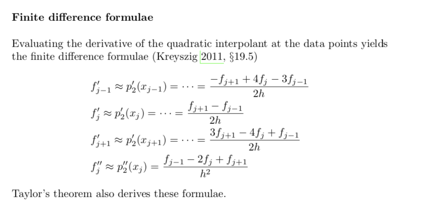Solved Finite difference formulae Evaluating the derivative | Chegg.com