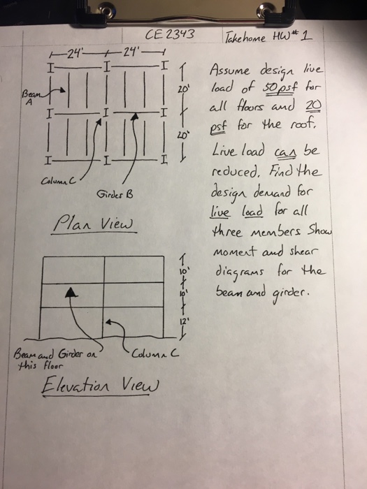 Assume design live load of 50 psf for all floors and | Chegg.com