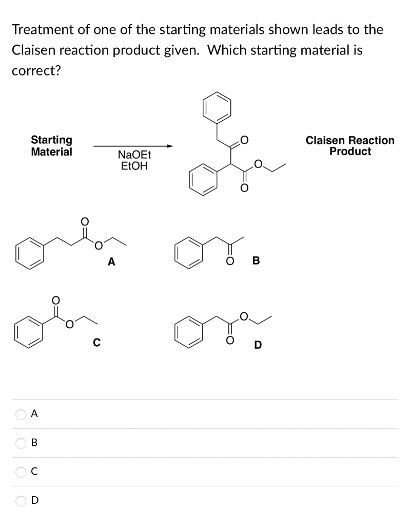 Solved Treatment of one of the starting materials shown | Chegg.com