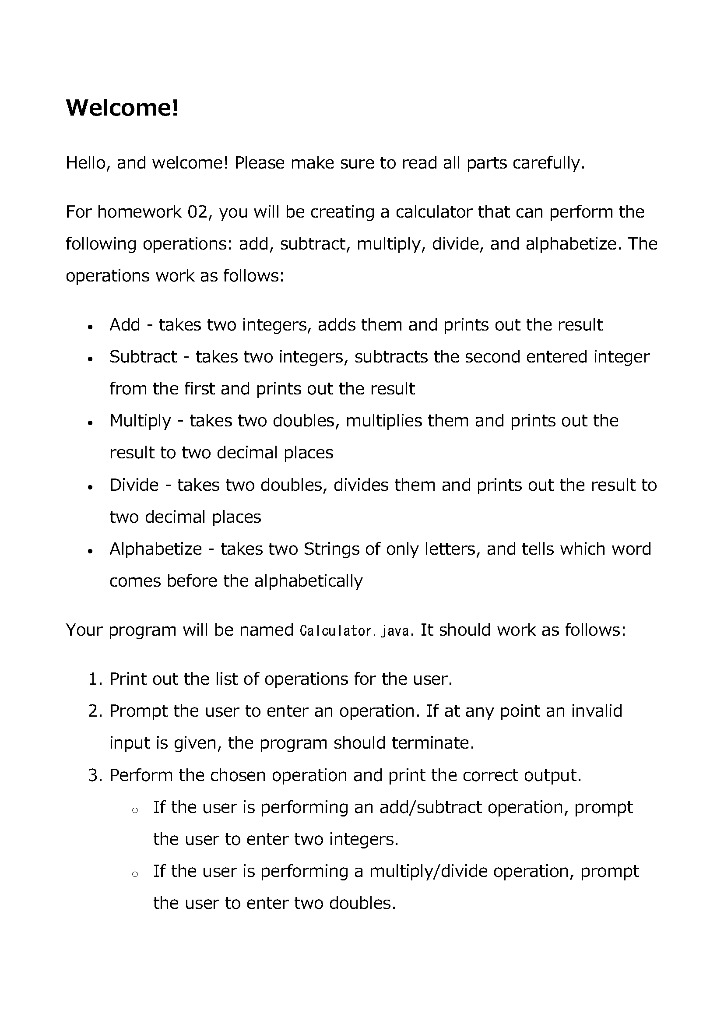 Solved Welcome! Hello, and welcome! Please make sure to read | Chegg.com