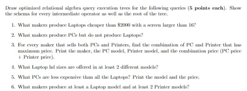 Solved Consider the following relational schema, provided as | Chegg.com