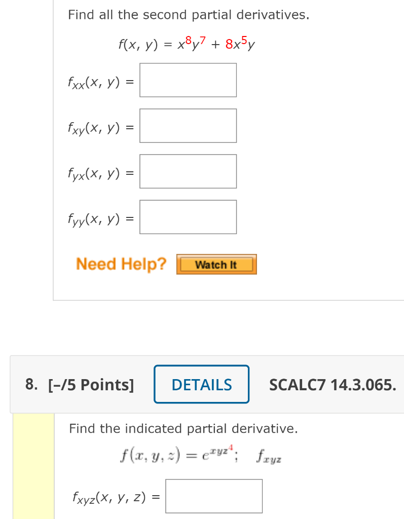Solved Find all the second partial derivatives. f(x, y) = | Chegg.com