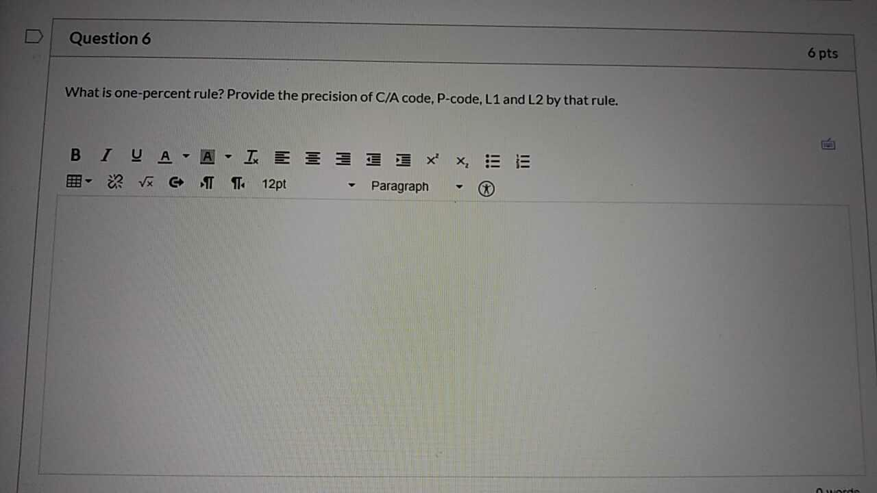 Solved Question 6 6 pts What is one-percent rule? Provide | Chegg.com