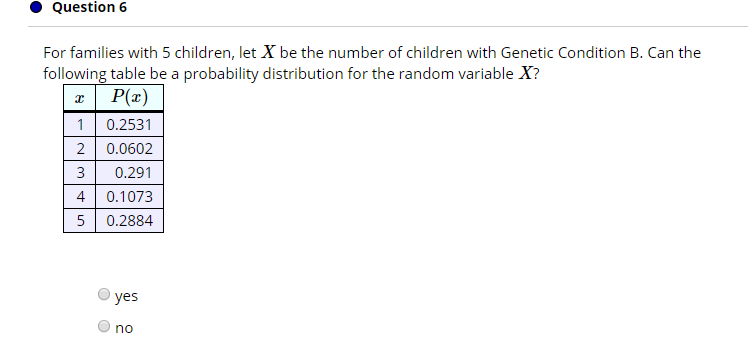 Solved Question 6 For families with 5 children, let X be the | Chegg.com