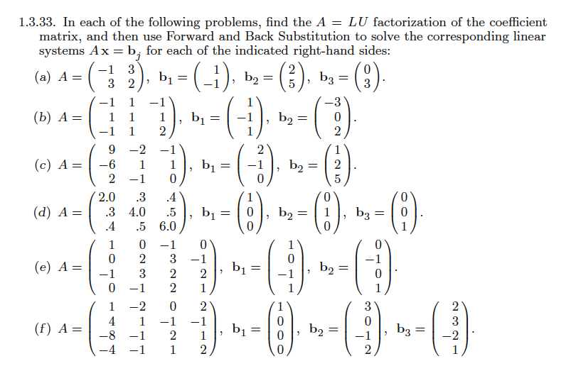 Solved 1.3.33. In each of the following problems, find the | Chegg.com