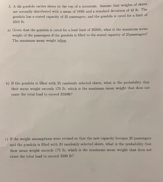 Solved MATH 205 Homework CLT Section 6.4 CLT Name: 1. Assume | Chegg.com