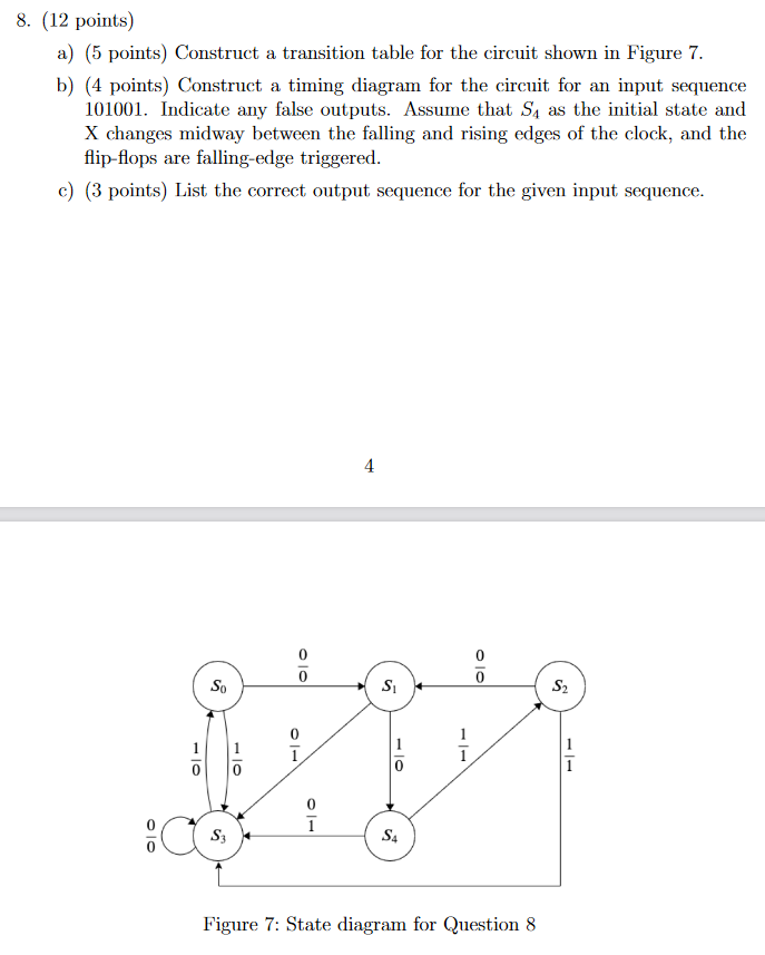 Solved 8. (12 points) a) (5 points) Construct a transition | Chegg.com