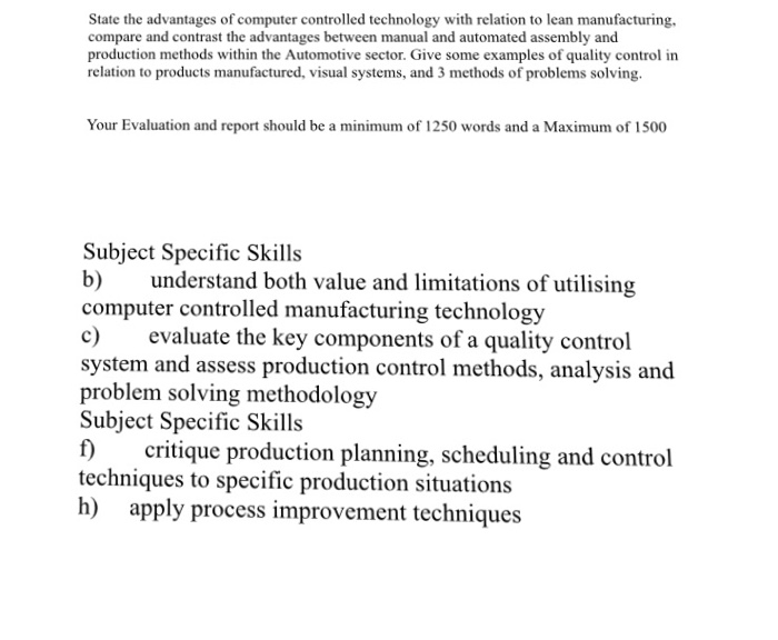 Solved State the advantages of computer controlled | Chegg.com