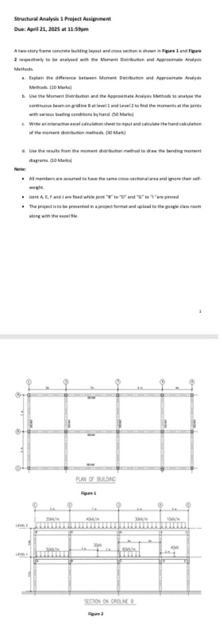 Structural Analysis 1 ﻿Project Assignment Due: April | Chegg.com