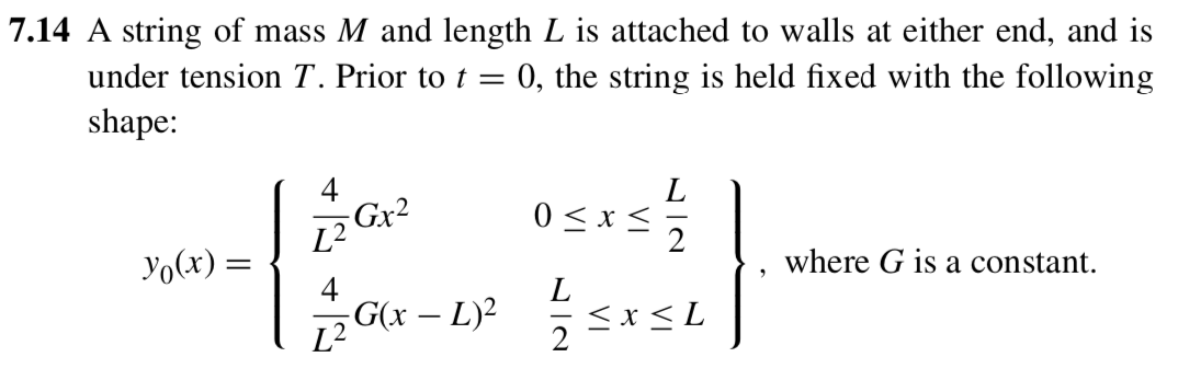 7.14 A string of mass M and length L is attached to | Chegg.com