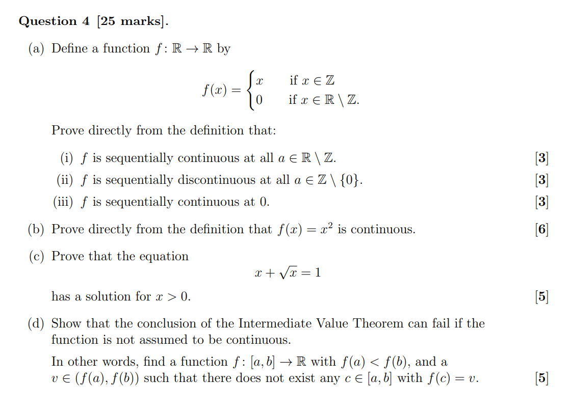 Solved (a) Define a function \\( f: \\mathbb{R} \\rightarrow | Chegg.com