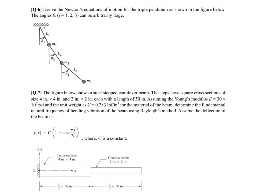 Solved [Q-7] ﻿The figure below shows a steel stepped | Chegg.com