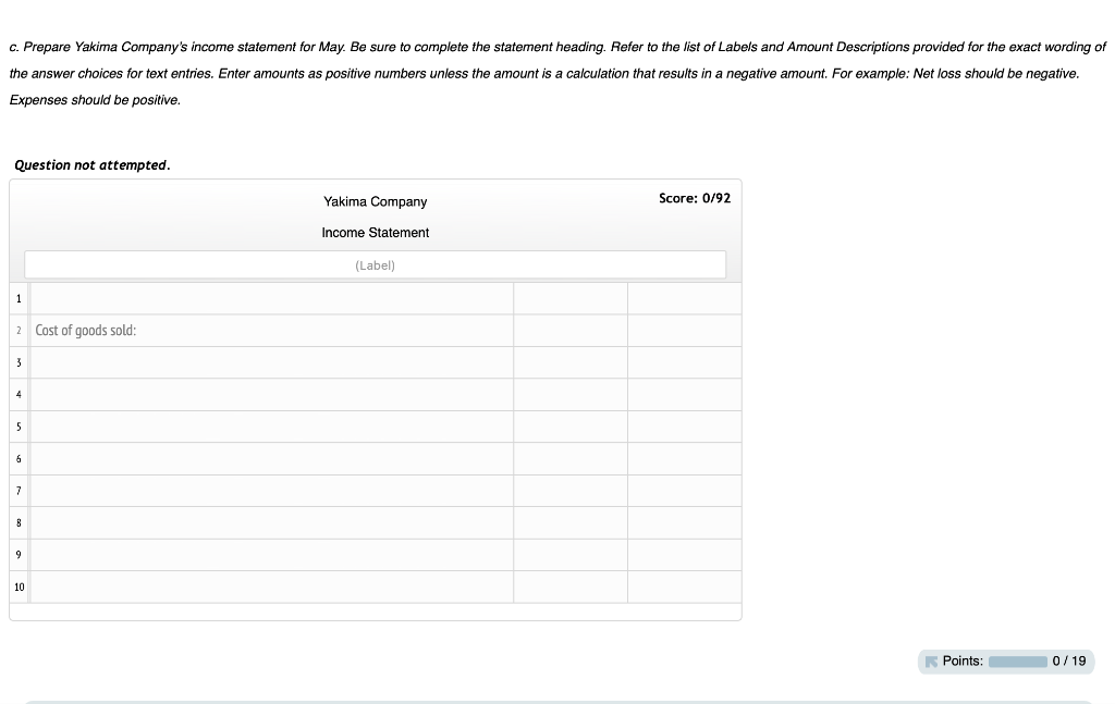 Solved Several items are omitted from the income statement | Chegg.com