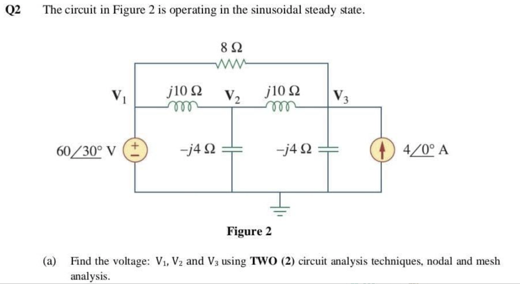 Solved Q2 ﻿The circuit in ﻿Figure 2 is ﻿operating in ﻿the | Chegg.com
