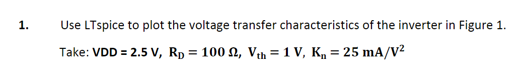 Solved The schematic of a NMOS inverter with resistance load | Chegg.com