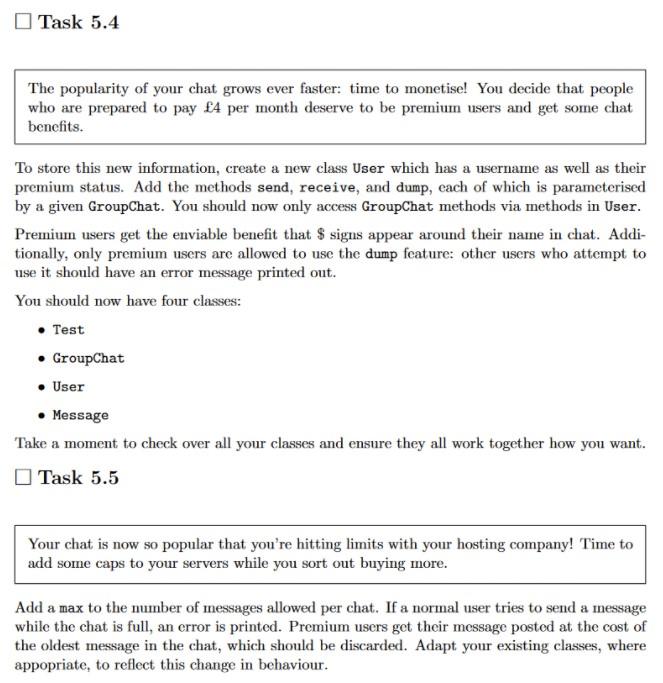 I need a Java program following each of these tasks. | Chegg.com