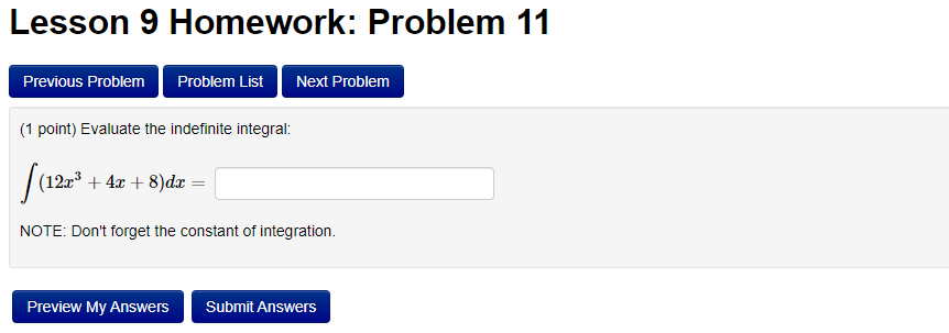 Solved Lesson 9 Homework: Problem 11 Previous Problem | Chegg.com