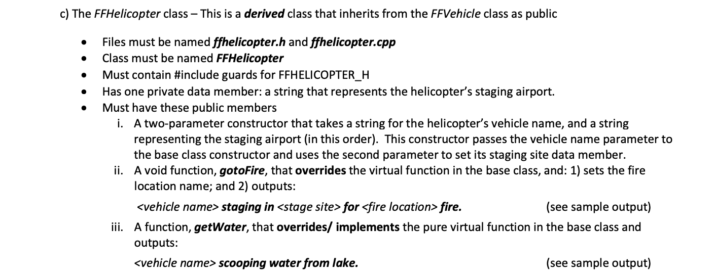 Objectives: 1) Use inheritance to derive new classes; | Chegg.com