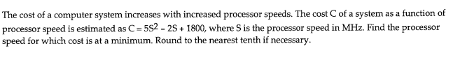 Solved The cost of a computer system increases with | Chegg.com