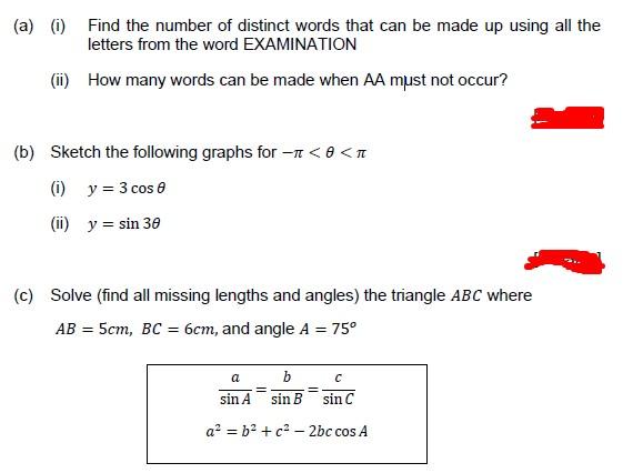 Solved (a) () Find the number of distinct words that can be | Chegg.com
