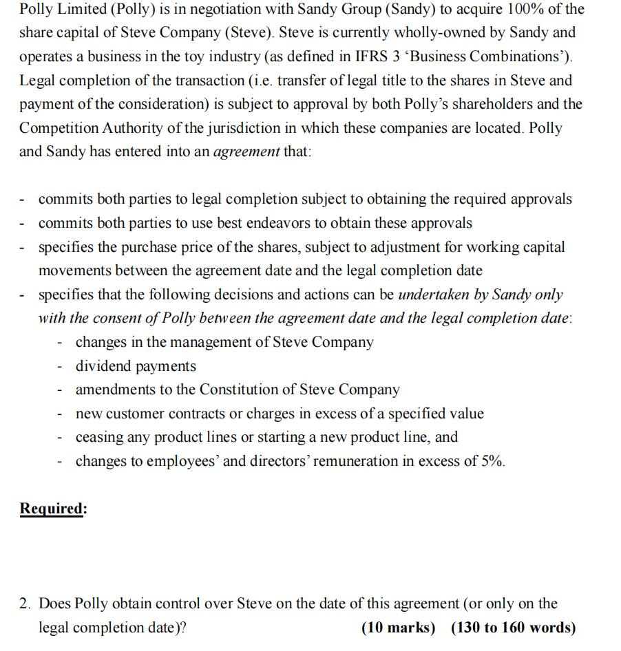 Solved share capital of Steve Company (Steve). Steve is | Chegg.com