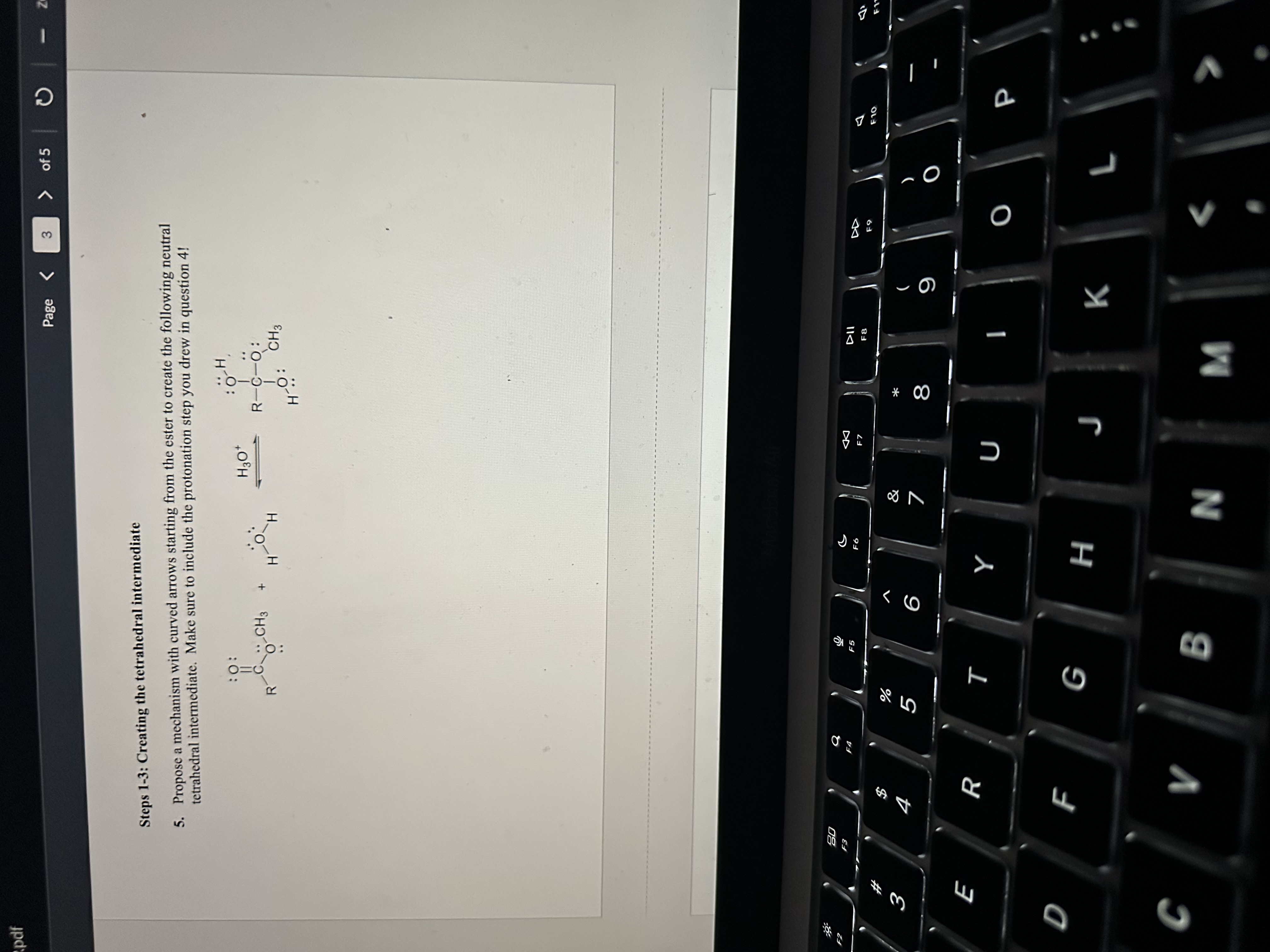Solved Steps 1-3: Creating the tetrahedral intermediate5. | Chegg.com