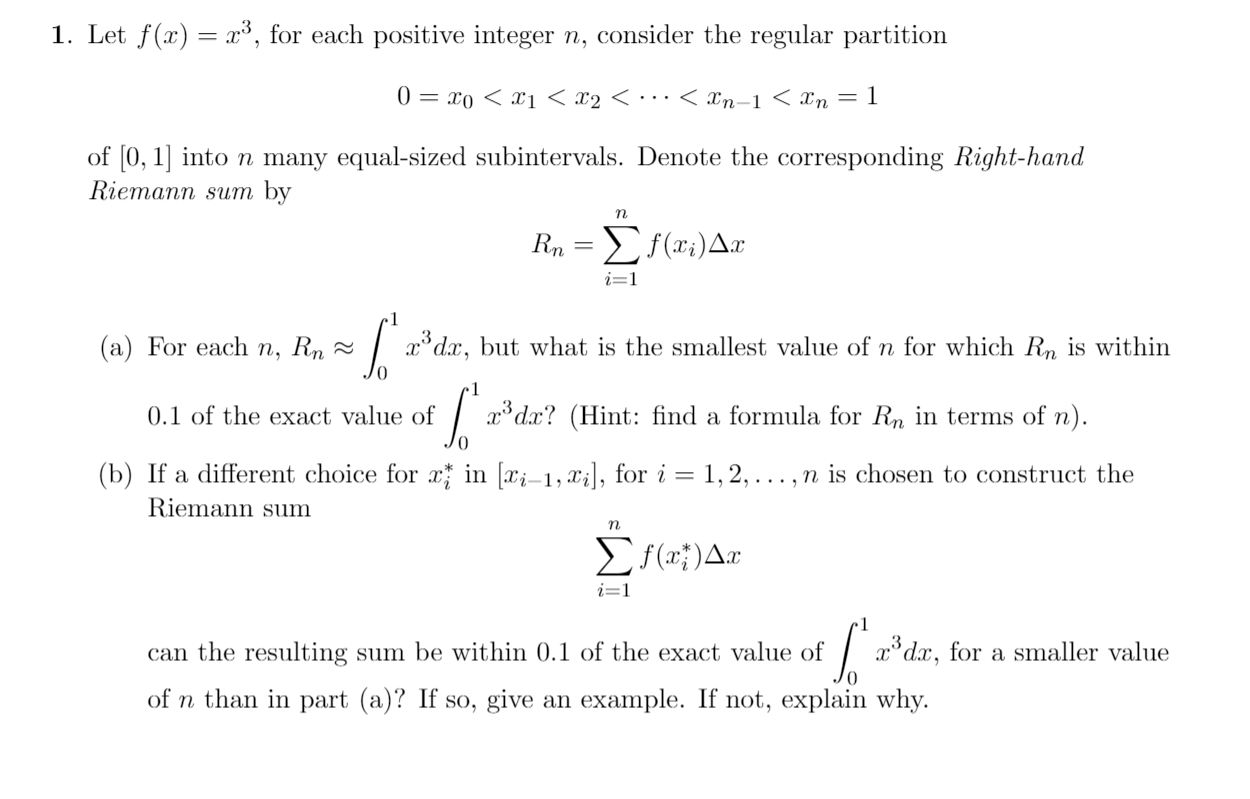 Solved 1. Let f(x) = xo', for each positive integer n, | Chegg.com