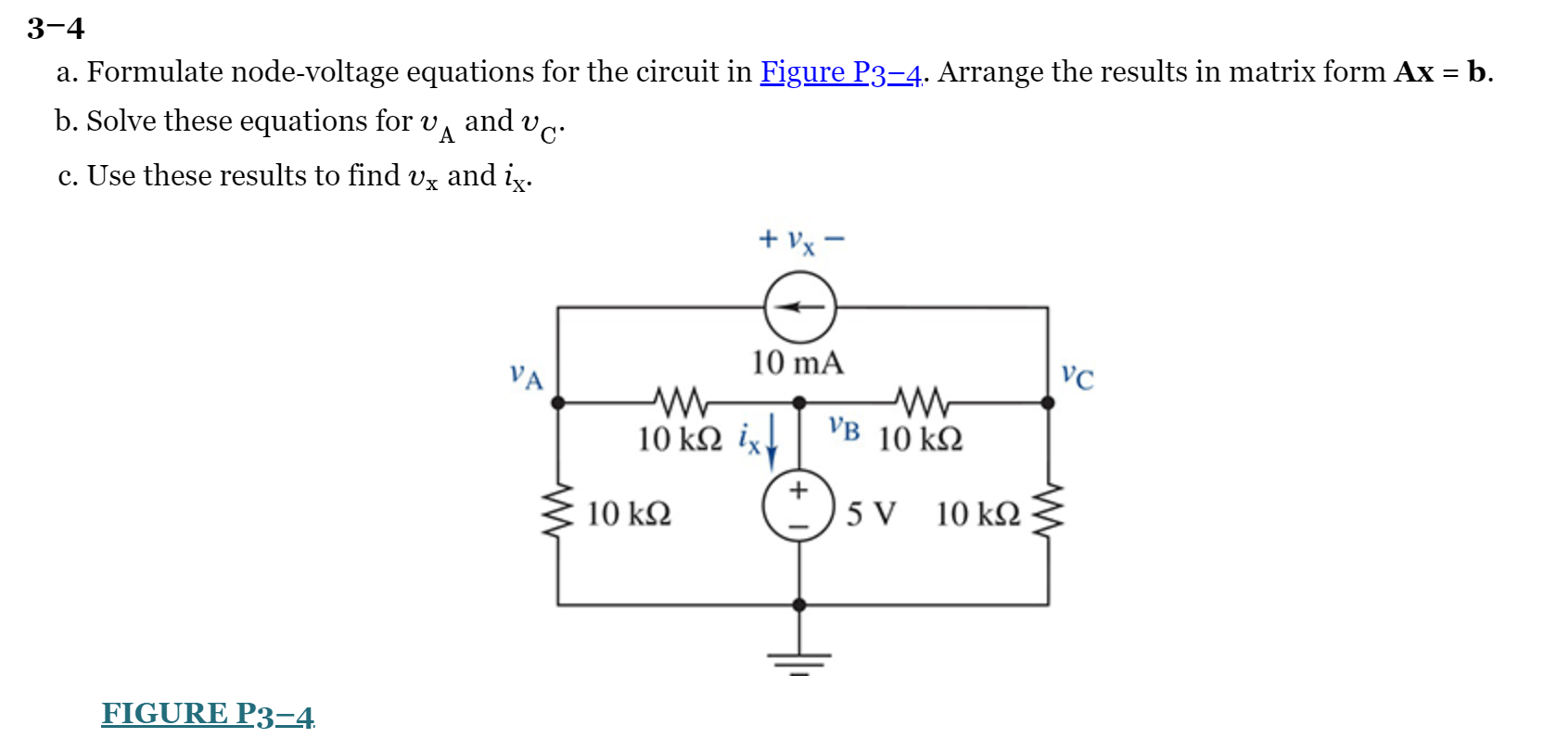 Solved a. Formulate node-voltage equations for the circuit | Chegg.com