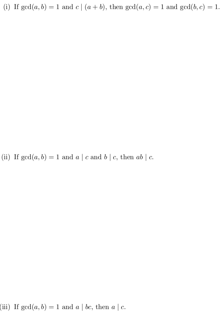 Solved i If Ged a b 1 And C a B Then Ged a C Chegg