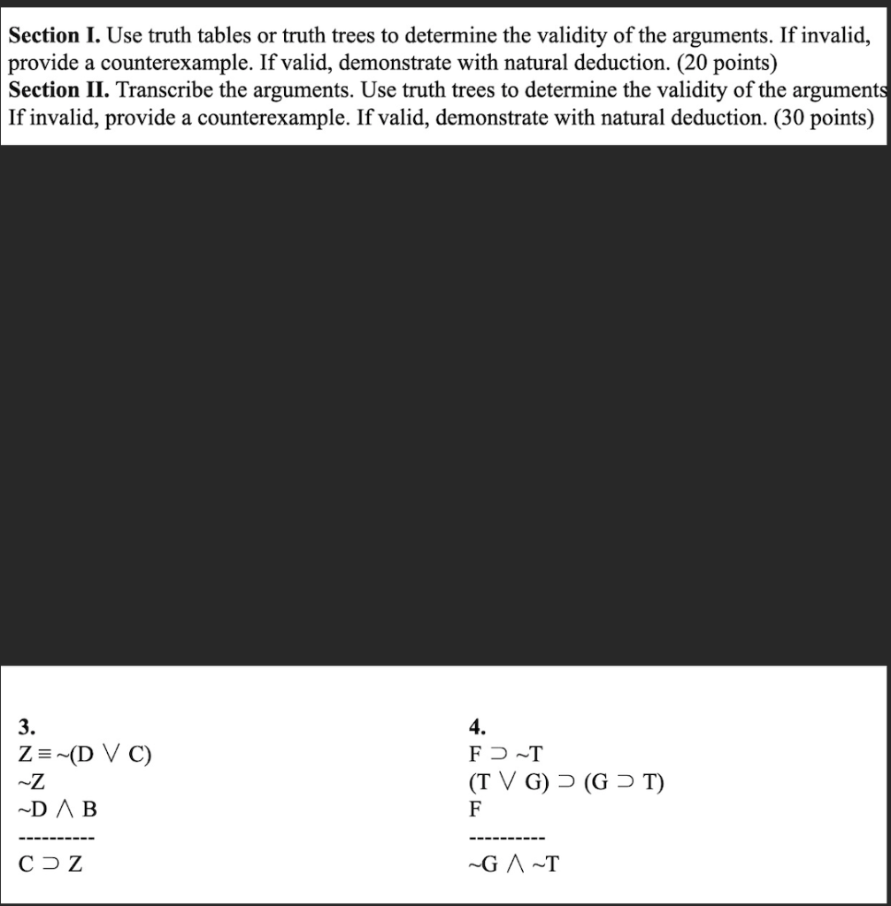 Solved -All symbolic. Truth tree to determine validity. If | Chegg.com
