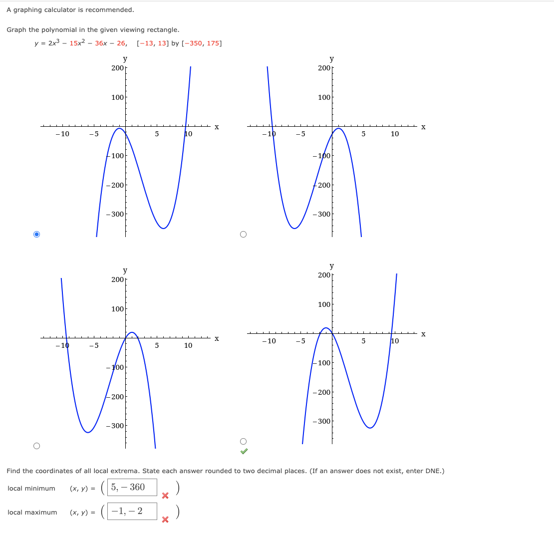 Solved A graphing calculator is recommended. Graph the | Chegg.com