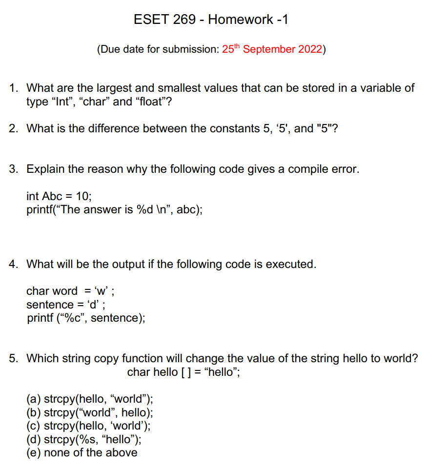 [Solved]: (Due date for submission: ( 25^{ text {th }} )