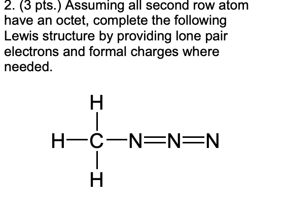 Solved 2. (3 pts.) Assuming all second row atom have an | Chegg.com