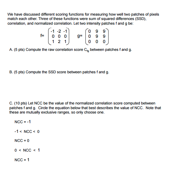 We have discussed different scoring functions for | Chegg.com