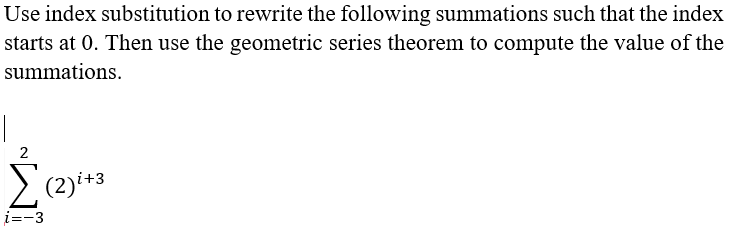 Solved Use index substitution to rewrite the following | Chegg.com