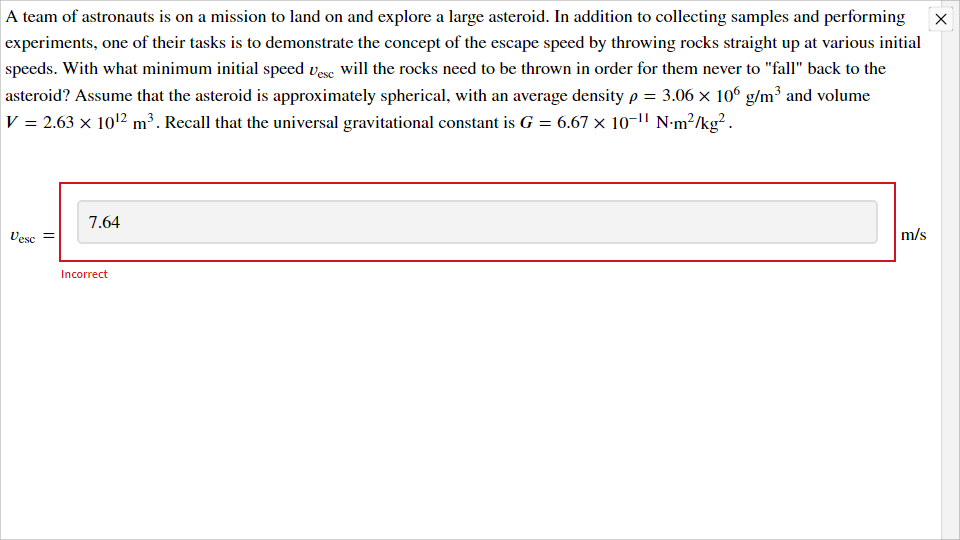 Solved A team of astronauts is on a mission to land on and | Chegg.com