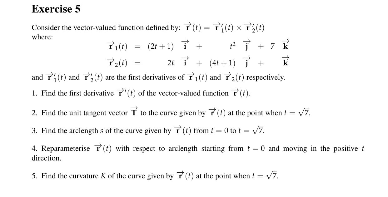 Solved Consider the vector-valued function defined by: | Chegg.com