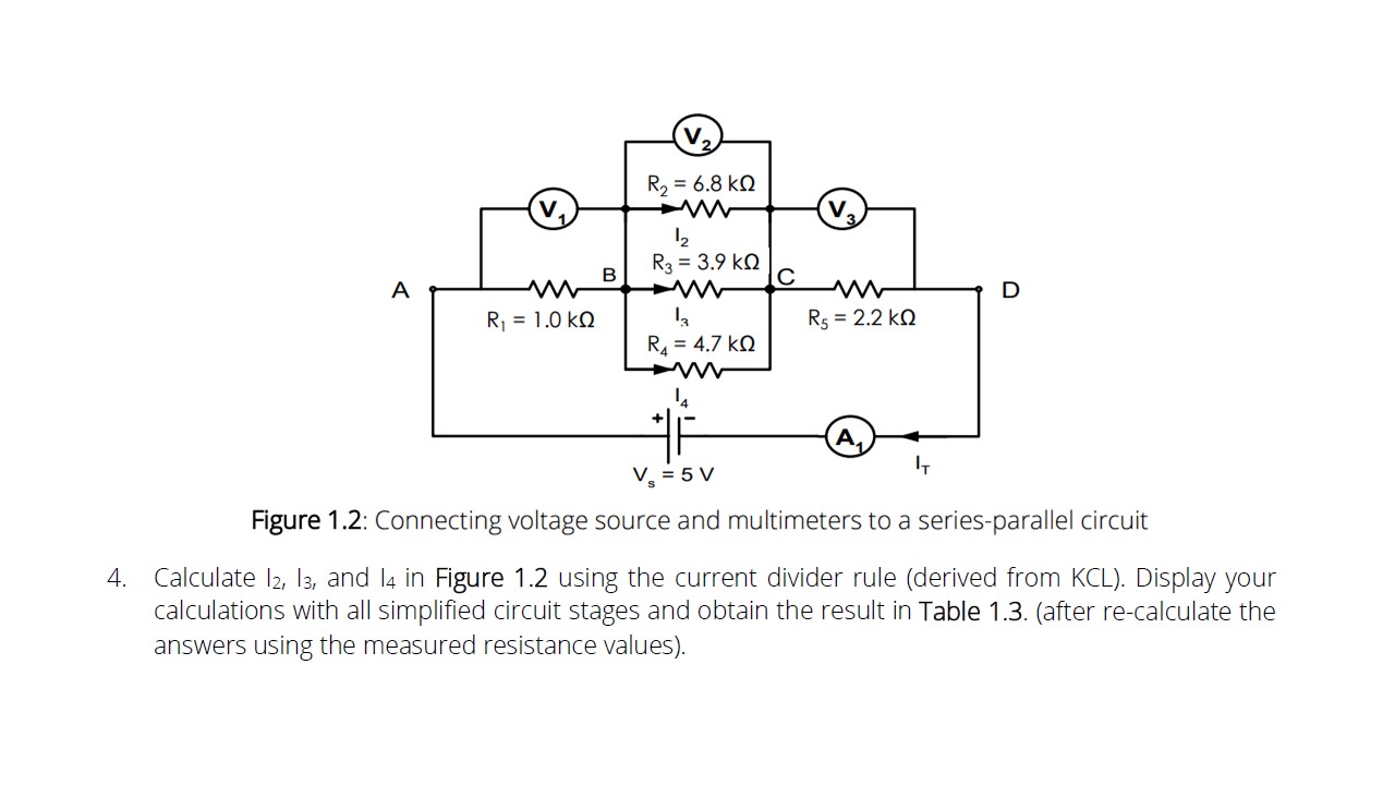 Solved Figure 1.2: Connecting voltage source and multimeters | Chegg.com