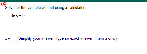 Solved Solve for the variable without using a calculator. | Chegg.com
