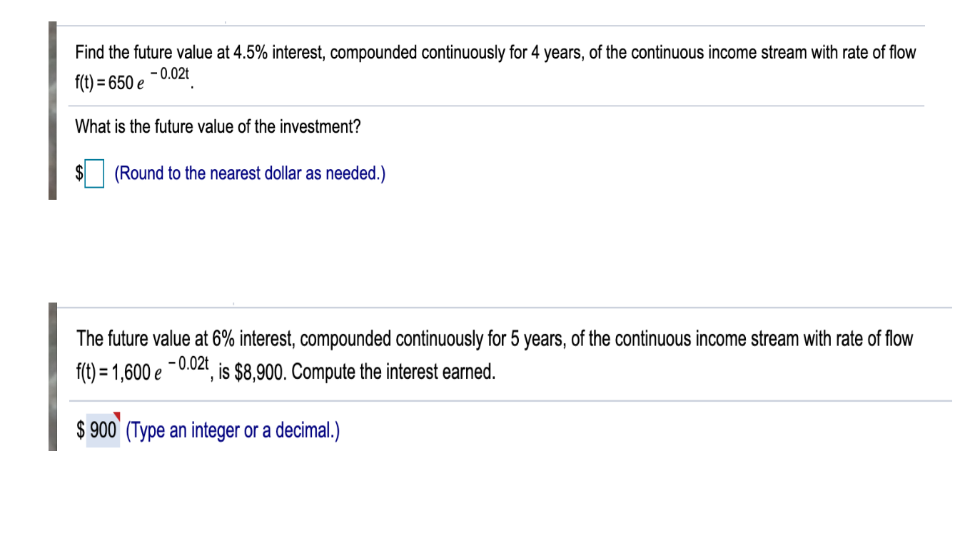 Solved Find the future value at 4.5% interest, compounded | Chegg.com