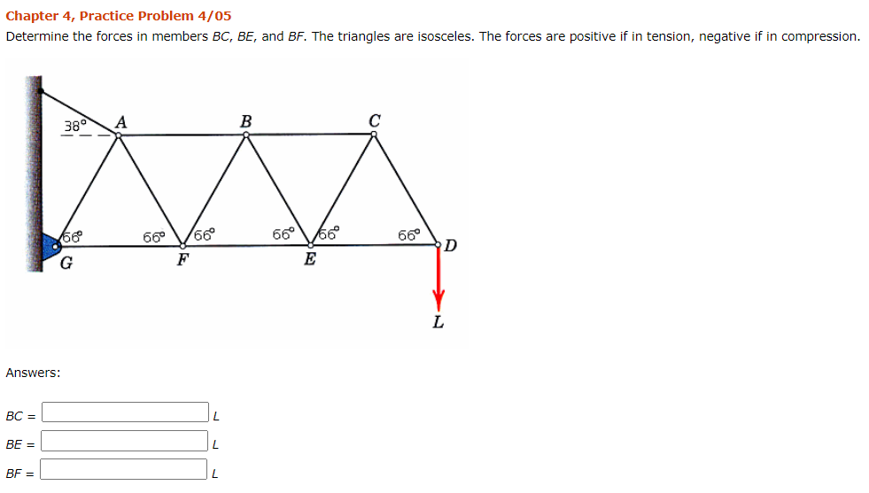 Solved Chapter 4, Practice Problem 4/05 Determine the forces | Chegg.com