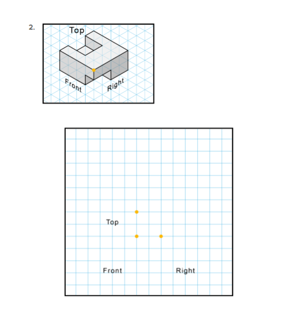 Solved Draw the Front ,Right, and Top Views of the figures | Chegg.com