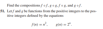Solved Find the compositions fof.gog, fog, and gof. 51. Letf | Chegg.com
