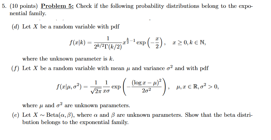Solved (10 points) Problem 5: Check if the following | Chegg.com