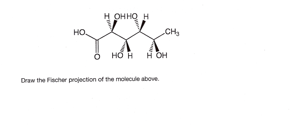 Solved Draw the Fischer projection of the molecule above. | Chegg.com