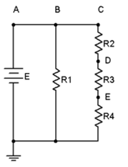 Solved R1 = 3.3k , R2 = 2.2k , R3 = 4.7k, R4 = 6.8k, | Chegg.com